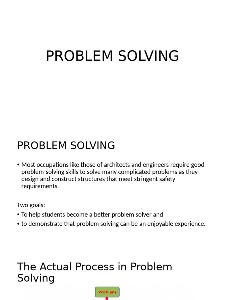 Problem Solving Techniques and Examples | PDF | Deductive Reasoning ...
