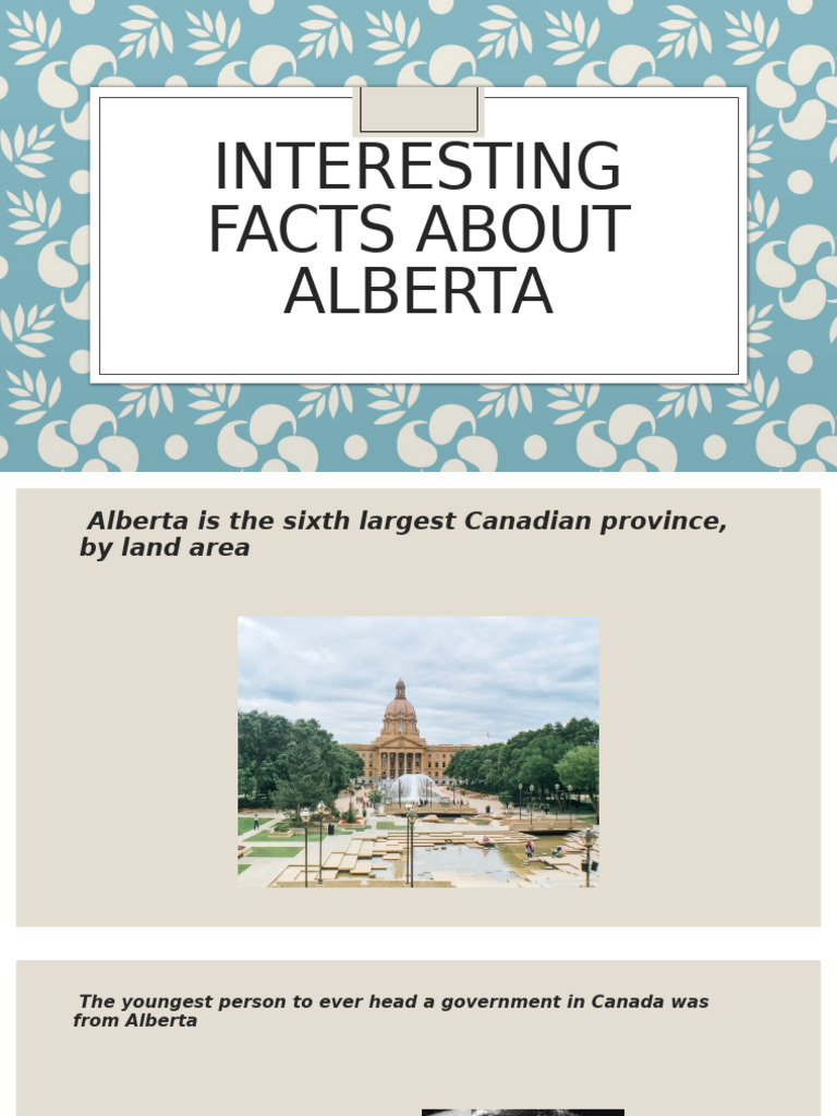 Interesting Facts About Alberta | PDF