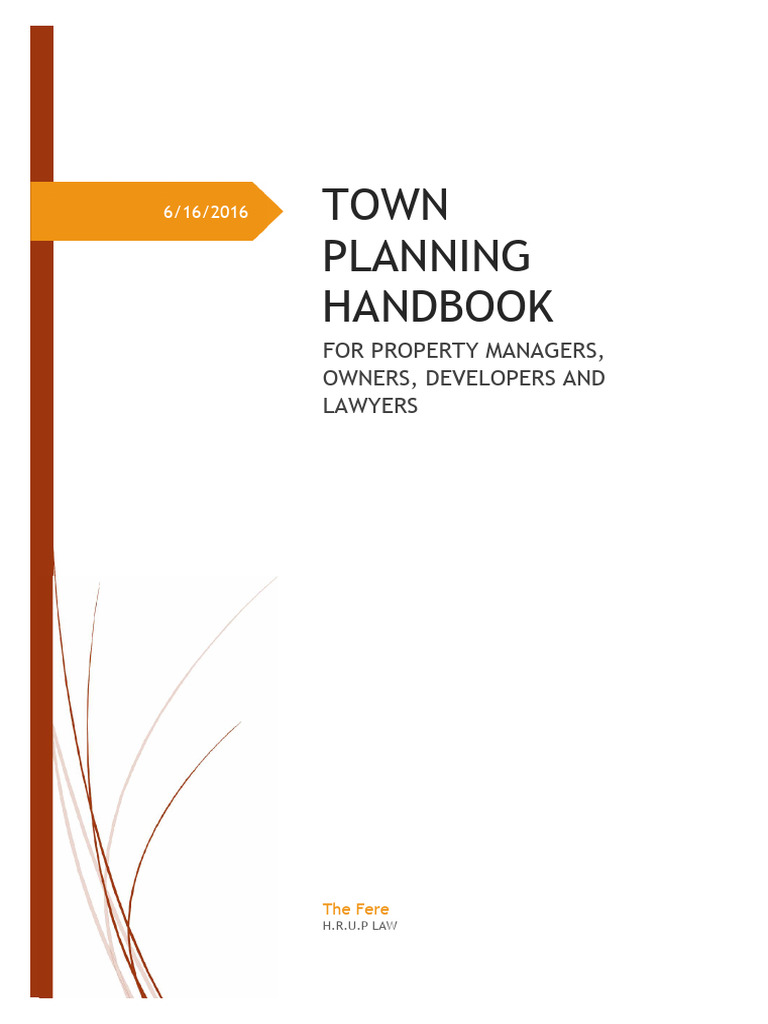 Town Planning Handbook | PDF | Property | Infrastructure