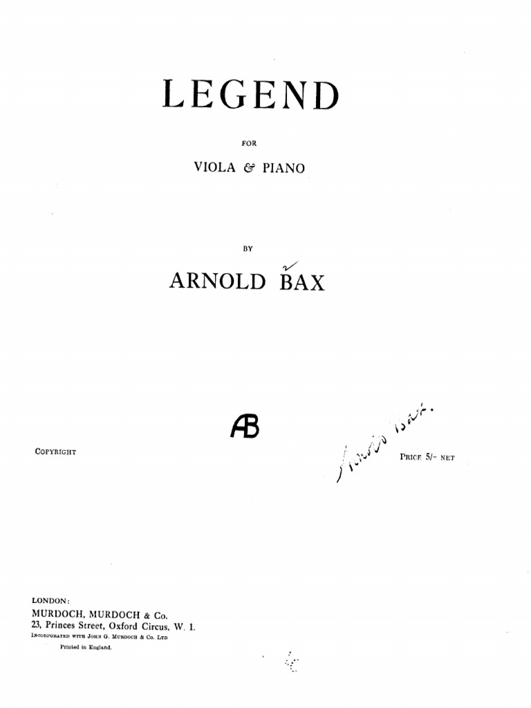 438 - Complete Score - Legend, GP 299 (Bax) | PDF