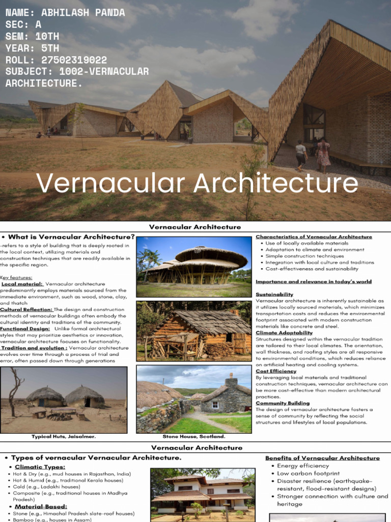 CA1-Abhilash Panda - Vernacular Architecture | PDF