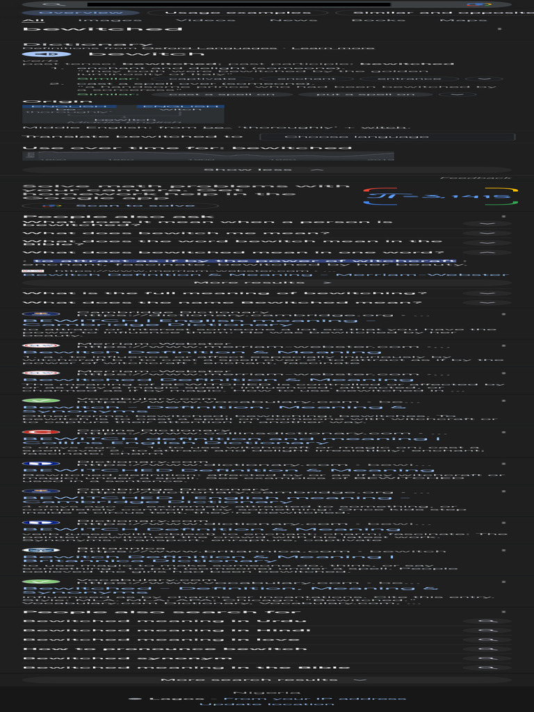Bewitched Meaning - Google Search | PDF | Witchcraft | Linguistics