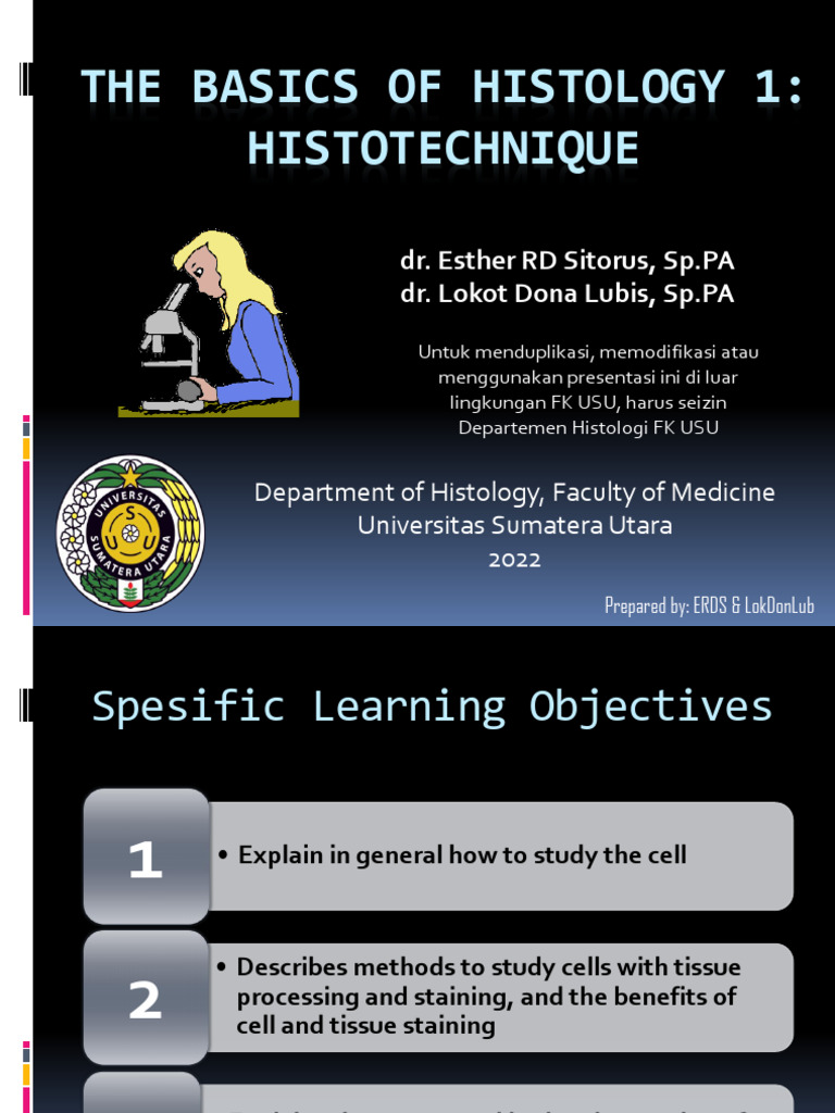 1. the Basic of Histology 1 Histotechnique 2022 | PDF | Fixation ...