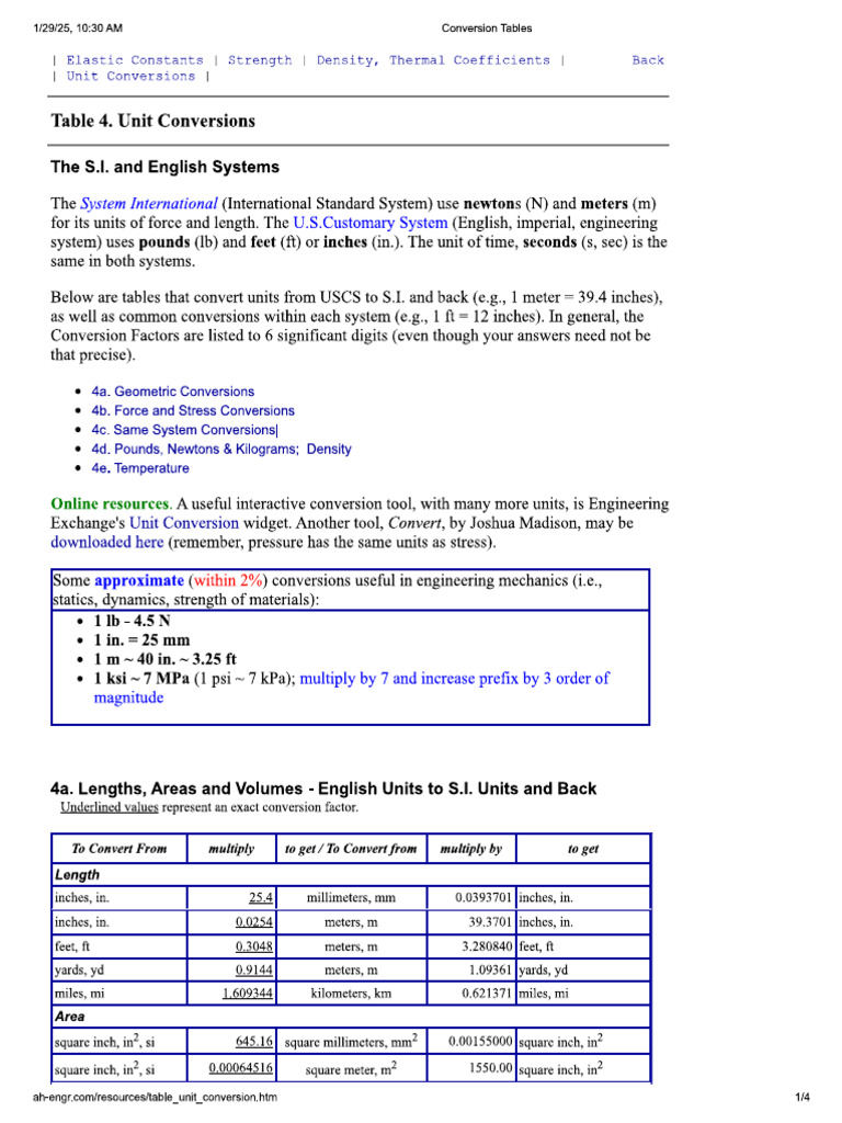 Conversion Factors | PDF