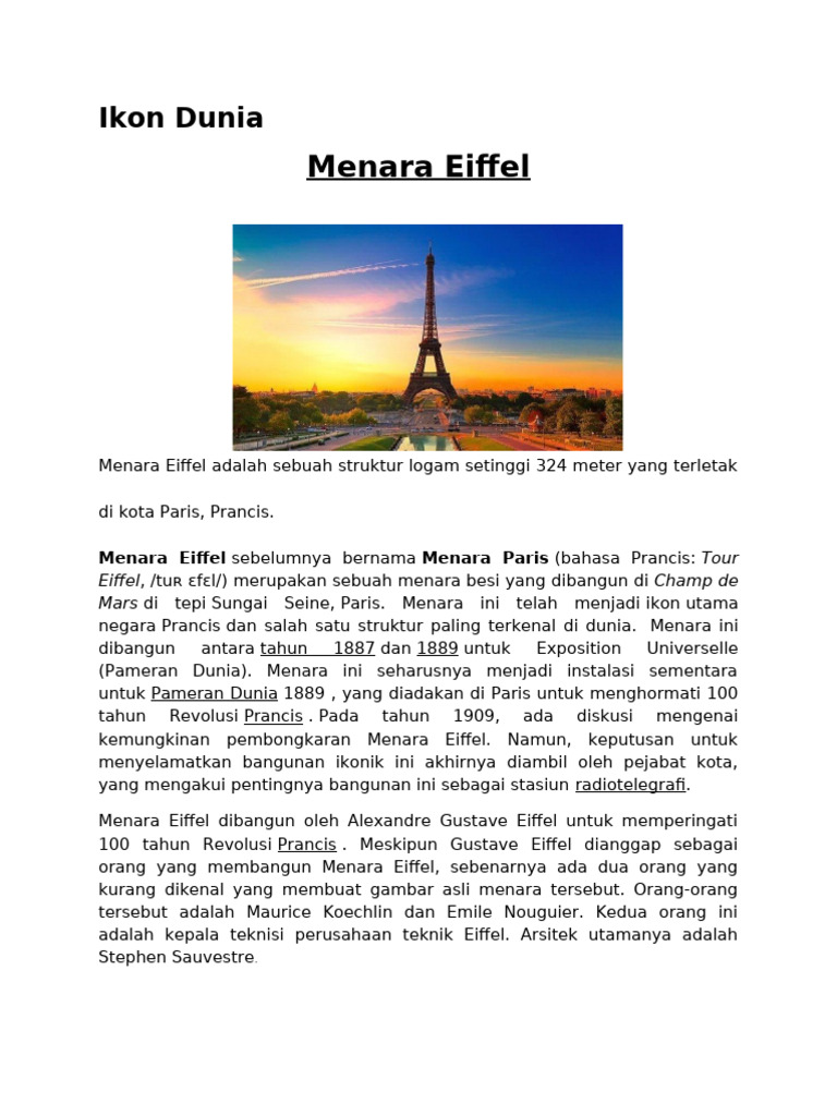 Menara Eiffel | PDF