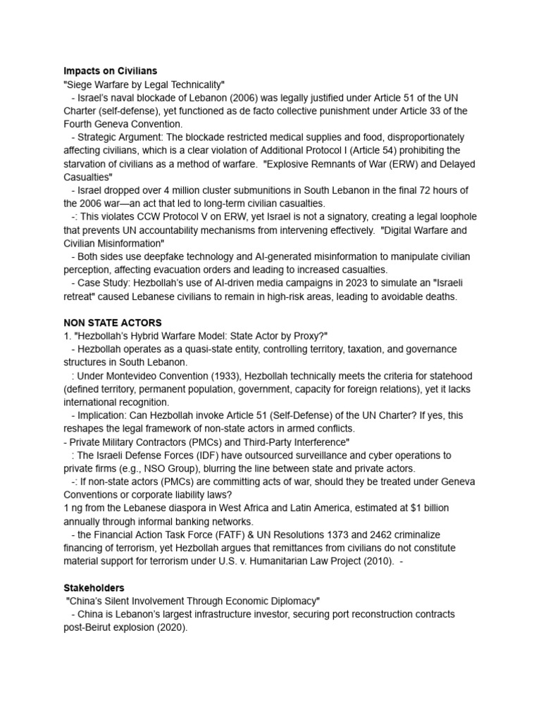 MUN RESEARCH FOR ISRAEL-LEBANON | PDF | Hezbollah | United Nations