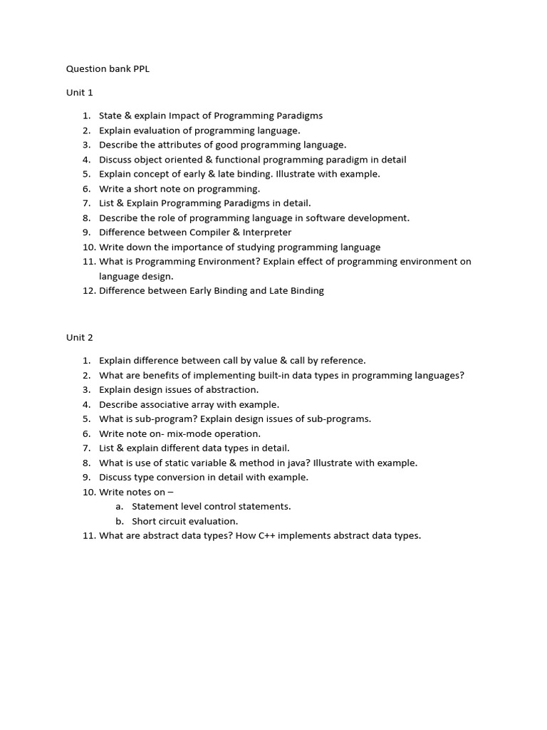 UT Question Bank PPL | PDF