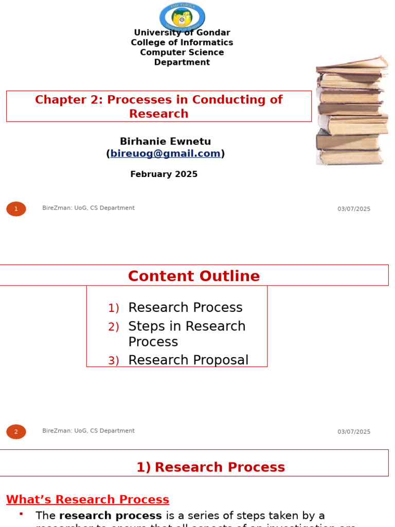RM CH 02 - Processes in Conducting Research (Version - 1) | PDF | Methodology | Hypothesis