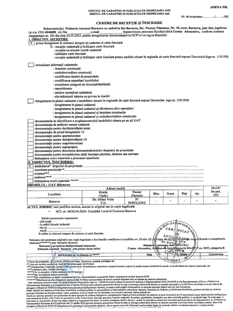 Cerere+declaratie model c | PDF