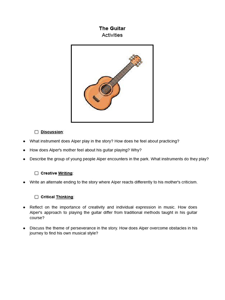 The Guitar - Activities | PDF