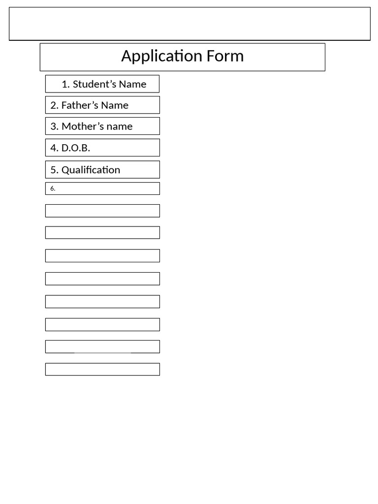 Student Application Form Template | PDF