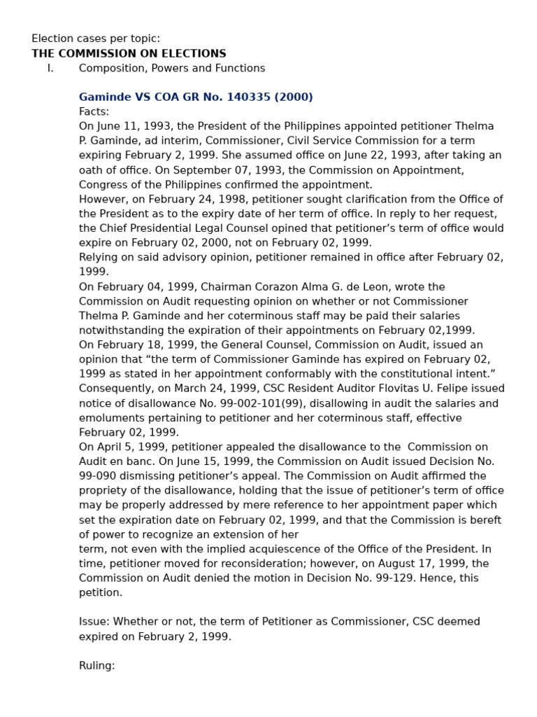 The COMELEC Compiled 2 | PDF | Commission On Elections (Philippines) | Mandamus