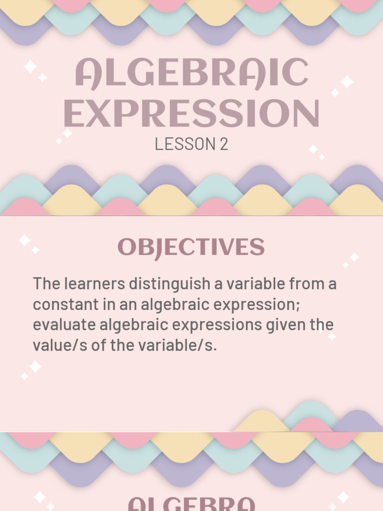 FOURTH_-_LESSON_2 | PDF | Variable (Mathematics) | Algebra