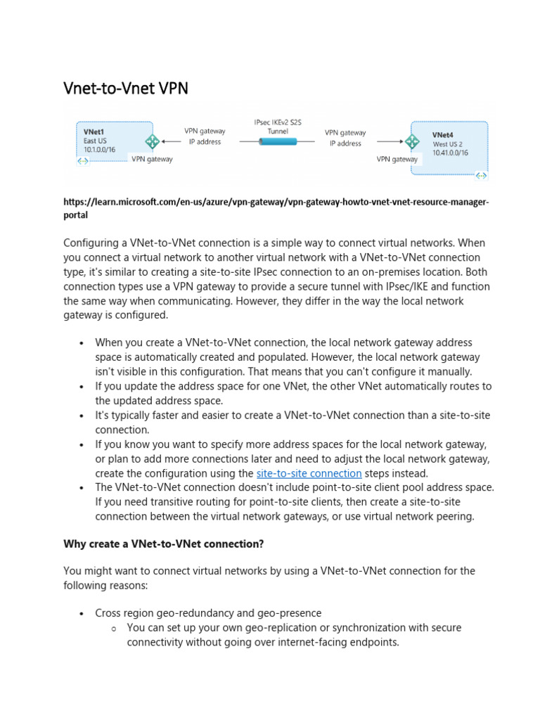 Vnet-to-Vnet-VPN | PDF | Ip Address | Computer Network