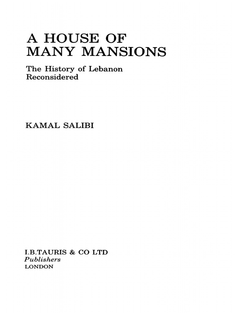 A HOUSE ON MANY MANSIONS - Salibi, Kamal S - Book Chase - Anna's ...