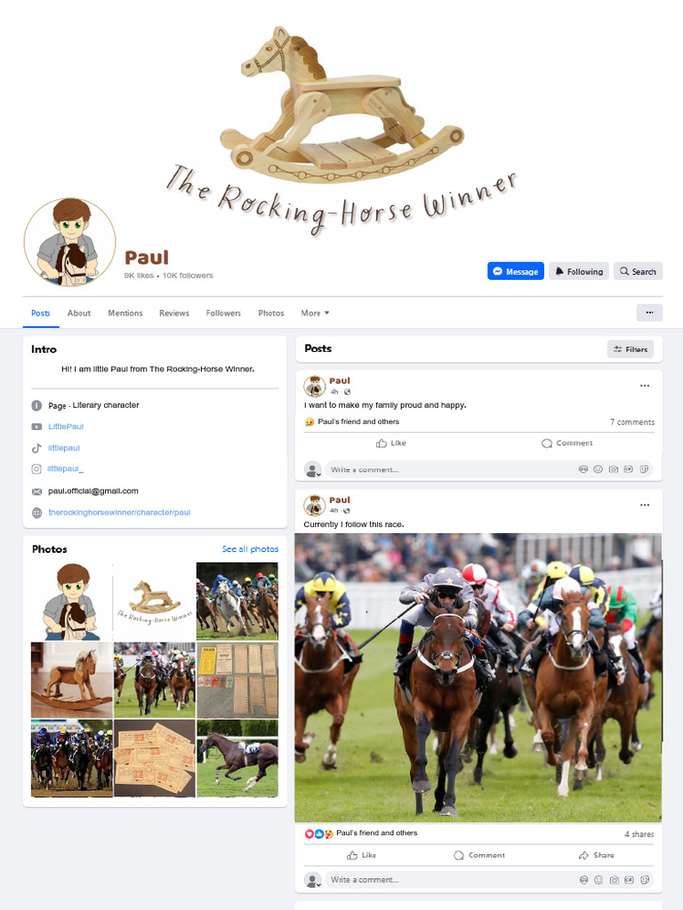 Paul in The Rocking-Horse Winner | PDF