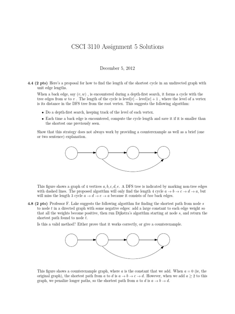 Assignment 5 Solutions - Dalhousie University CSCI 3110 | PDF | Discrete Mathematics ...