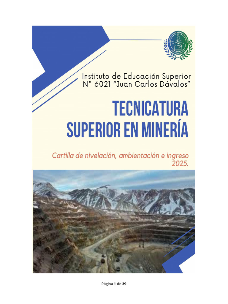 Cartilla Ingreso TSPM 2025 | PDF | Plan de estudios | Institución