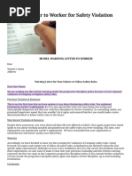 Employee Safety Violation Form | PDF