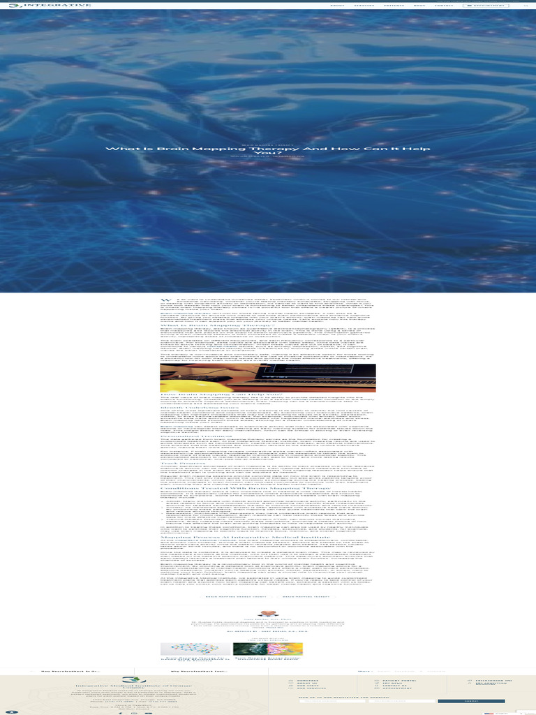 Brain Mapping Therapy | PDF | Mental Health | Mental Disorder