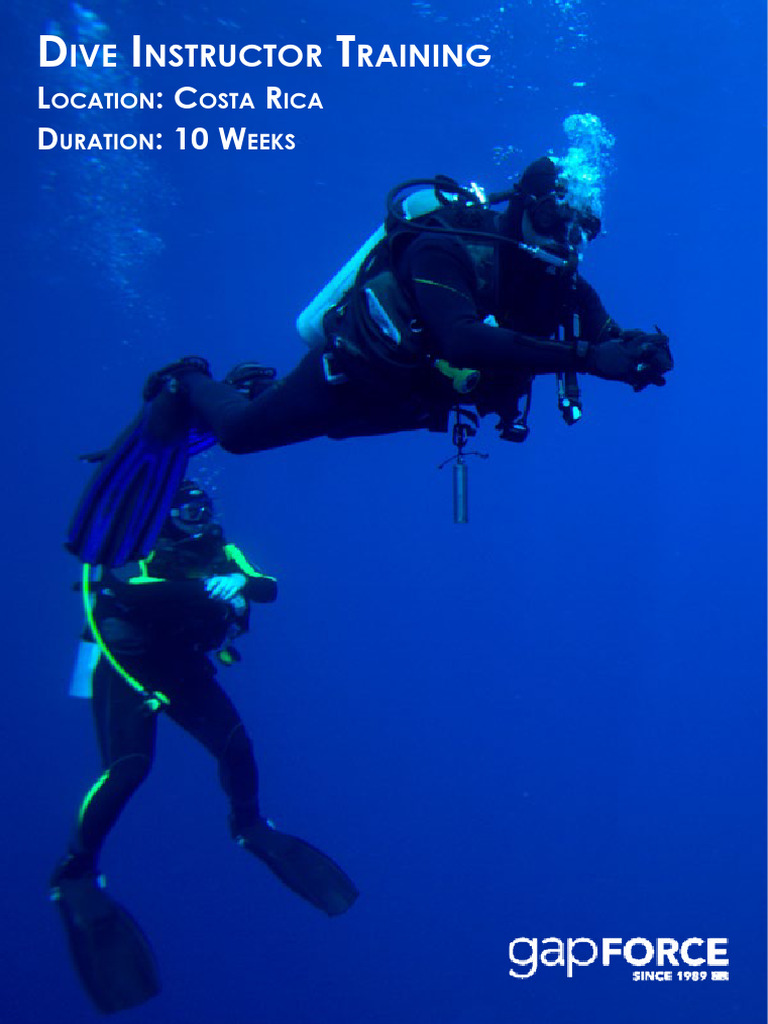Dive Instructor Training in Costa Rica | PDF | Scuba Diving | Underwater Diving