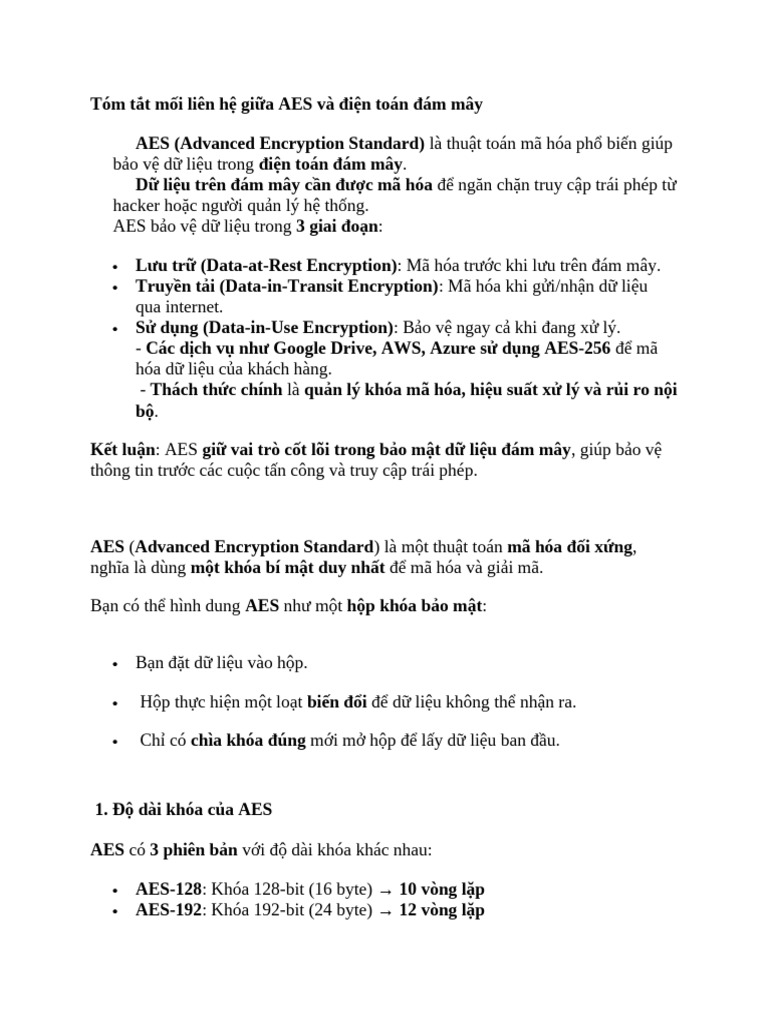 Thuật toán AES | PDF
