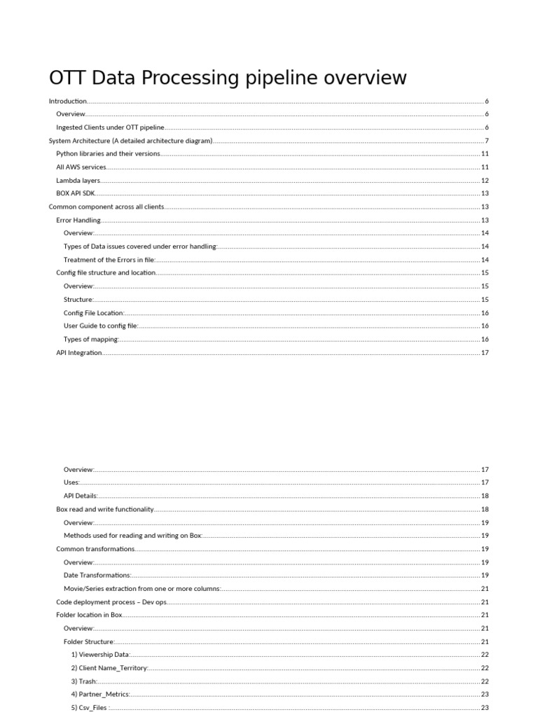 Data Processing Pipeline Design Document | PDF | Computer File | Comma Separated Values