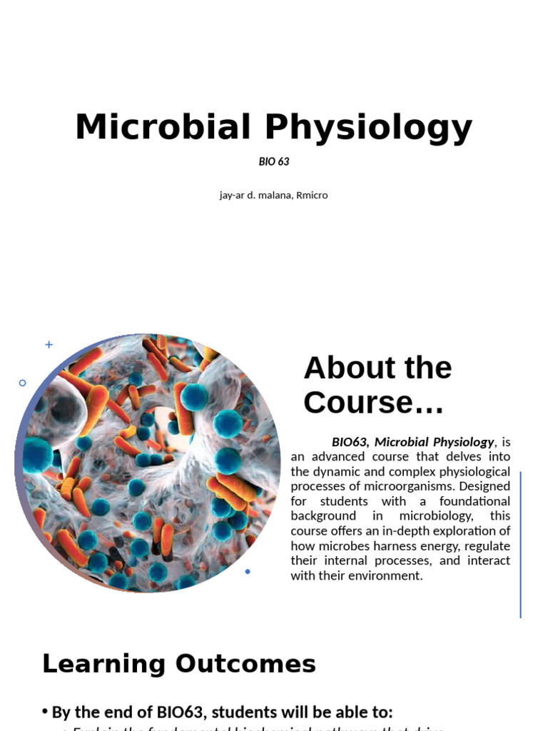 Microbial Physiology Lec1 | PDF | Microorganism | Metabolism