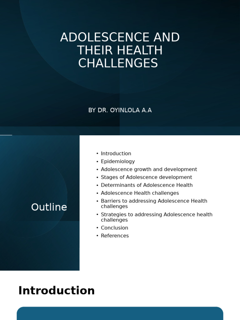 Conclusion on Adolescent Health Issues | PDF | Adolescence | Eating ...