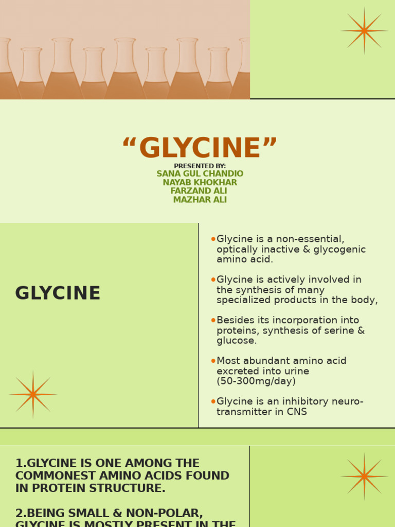 Overview of Glycine Functions and Uses | PDF | Glycine | Creatinine