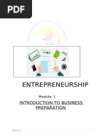Grade 11 Entreprenuership Module 1 | PDF | Entrepreneurship | Business