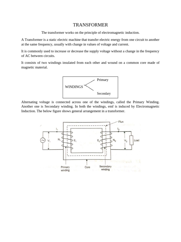 TRANSFORMER | PDF | Transformer | Inductor