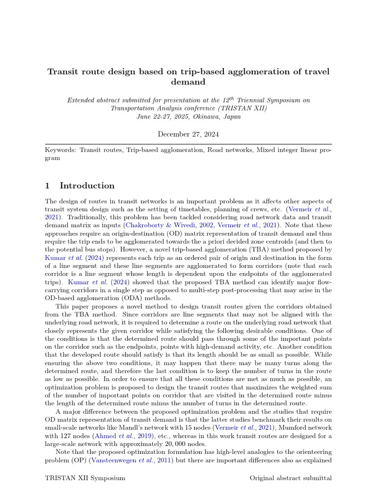 Extended Abstract Template For TRISTAN XII | PDF | Mathematical ...
