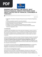 The Bank of Tanzania (Financial Consumer Protection) Regulation, 2019 ...