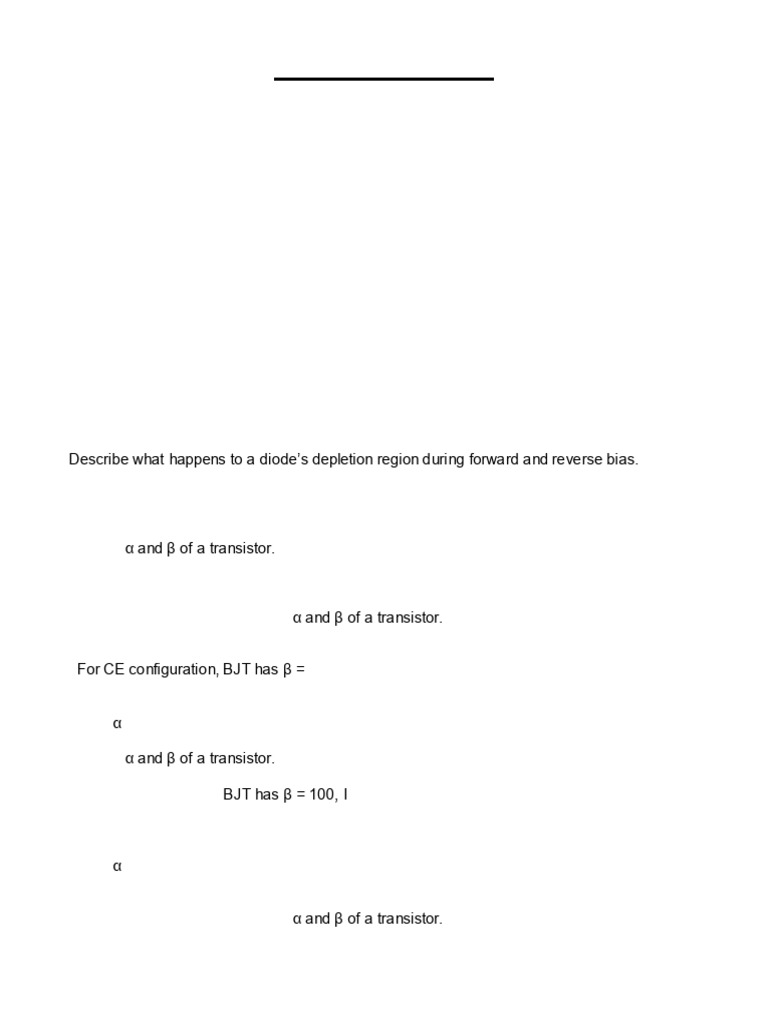 Basic Electronics1 - REVISION | PDF | Bipolar Junction Transistor | Rectifier