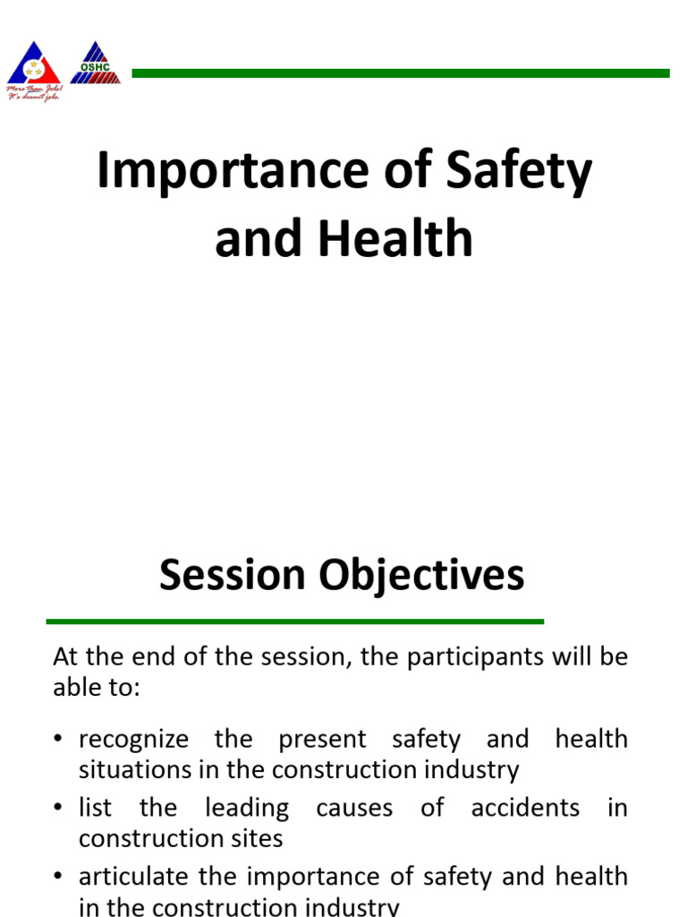 Construction Safety and Health Overview | PDF | Occupational Safety And ...