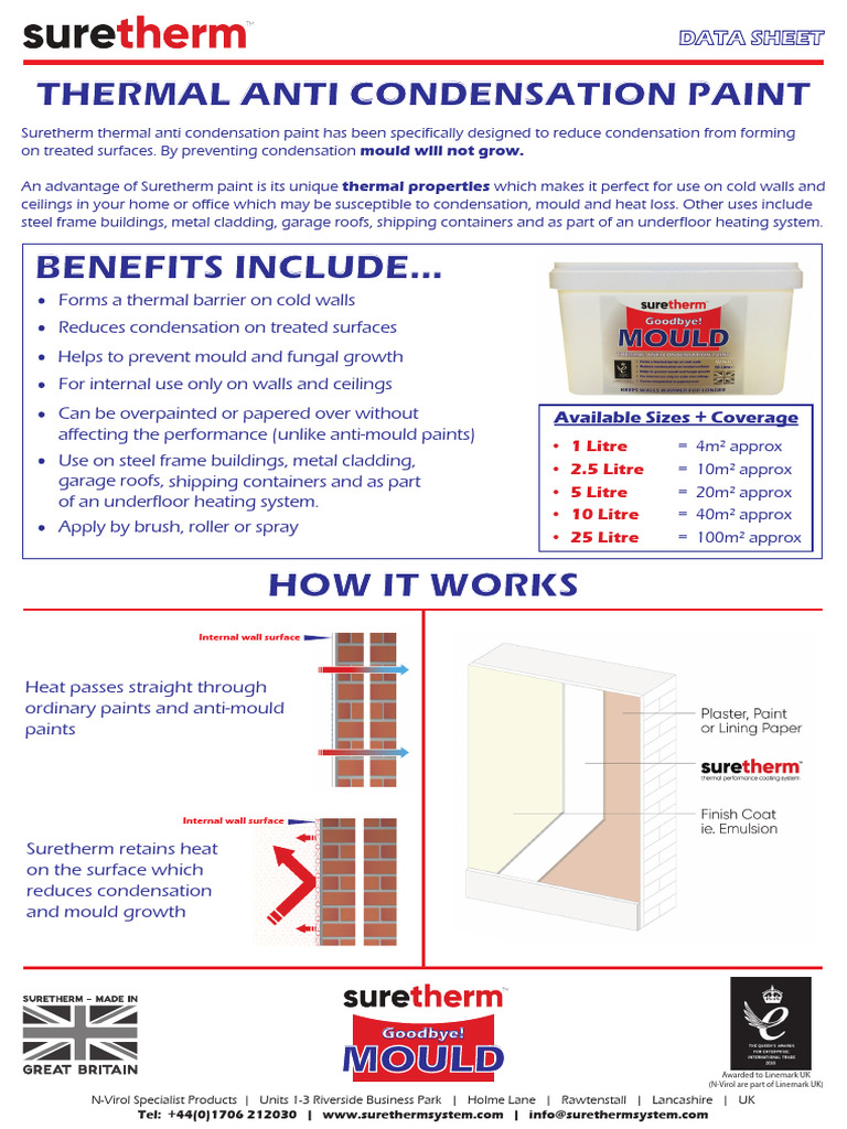 Suretherm Anti-Condensation Paint Guide | PDF | Paint | Wall