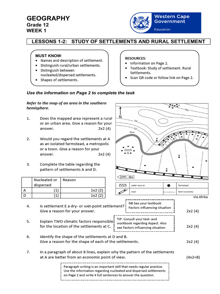 Geography Grade 12 Term 2 Week 1-2020 | PDF