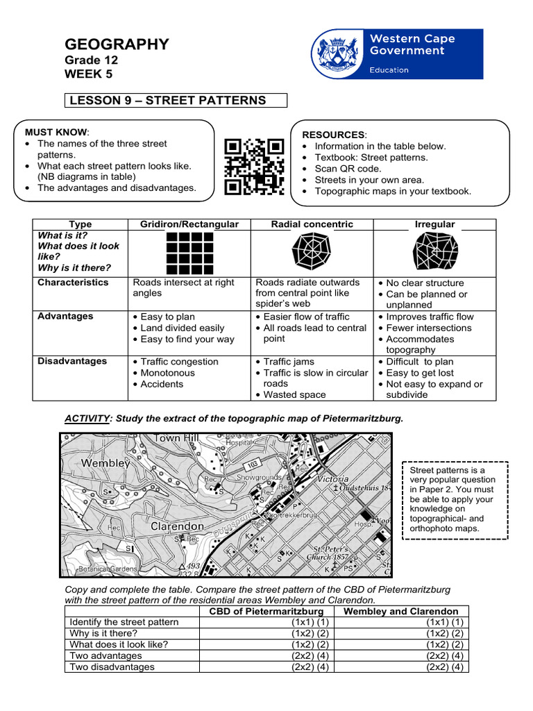 Street Patterns and Urban Profile Analysis | PDF | Topography