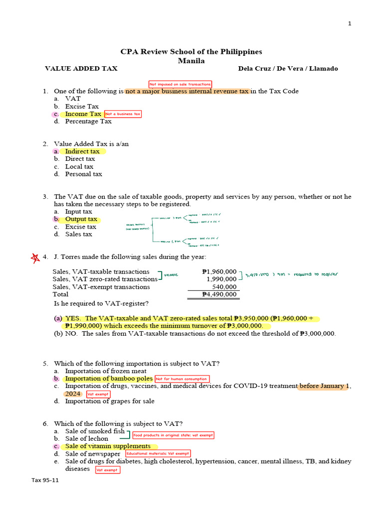 VAT Computation in the Philippines | PDF | Taxes | Value Added Tax