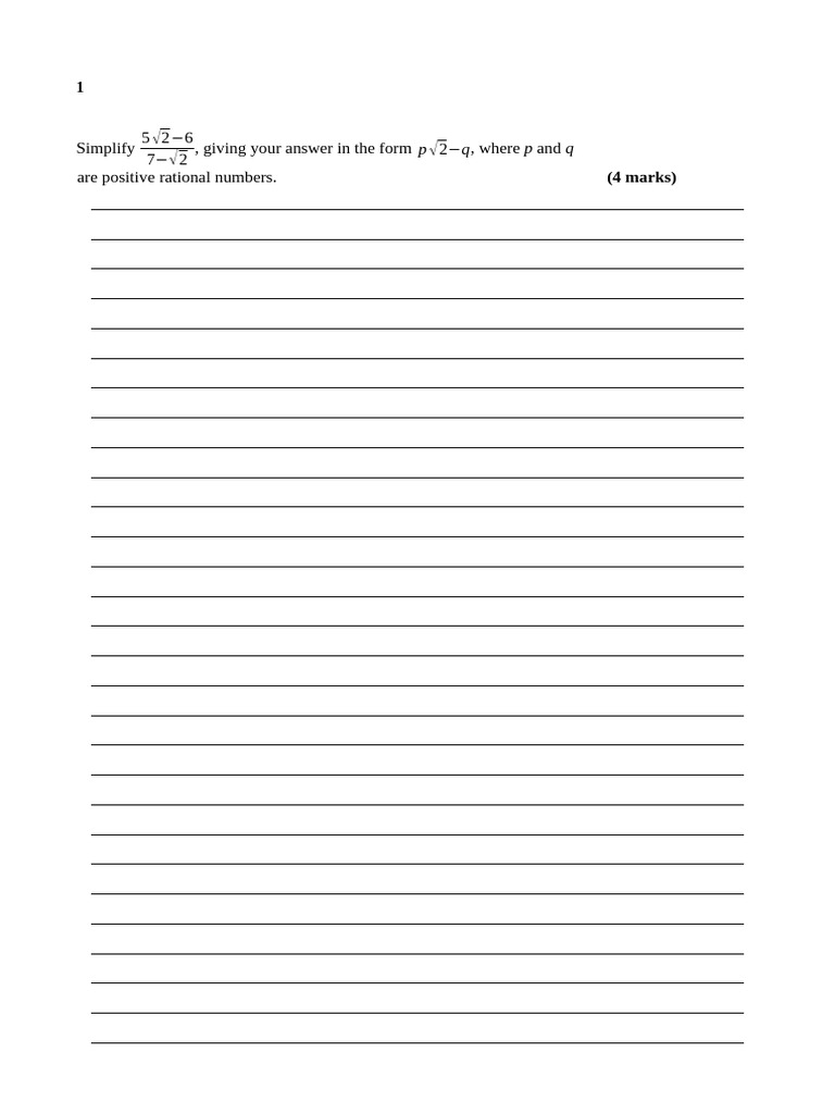 Sample VIMA 2 Paper 1 | PDF | Elementary Mathematics | Abstract Algebra