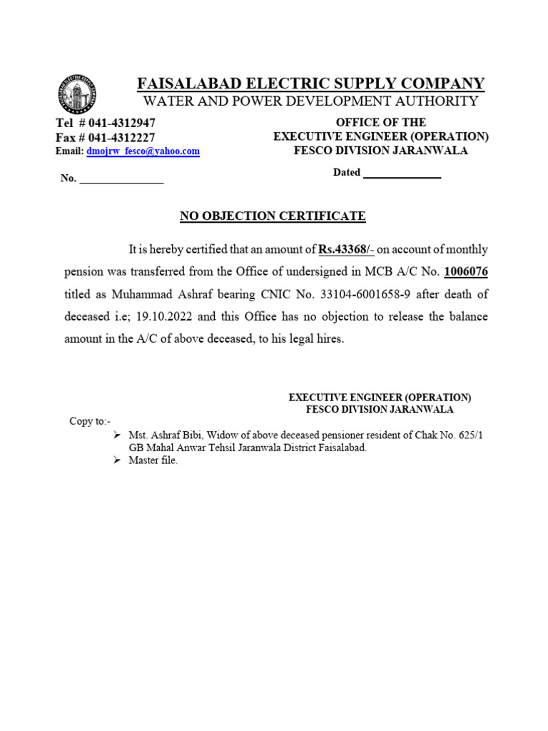 Jaranwala Division Letter Ashraf SB | PDF