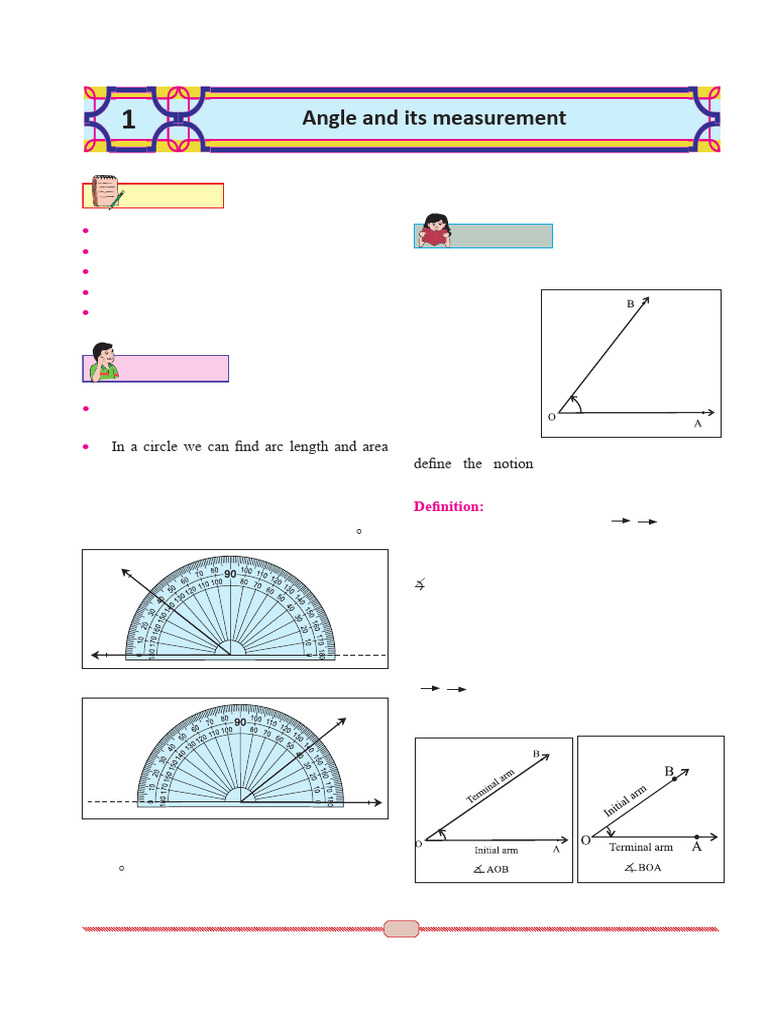 Directed Angles and Radian Measures | PDF | Angle | Circle