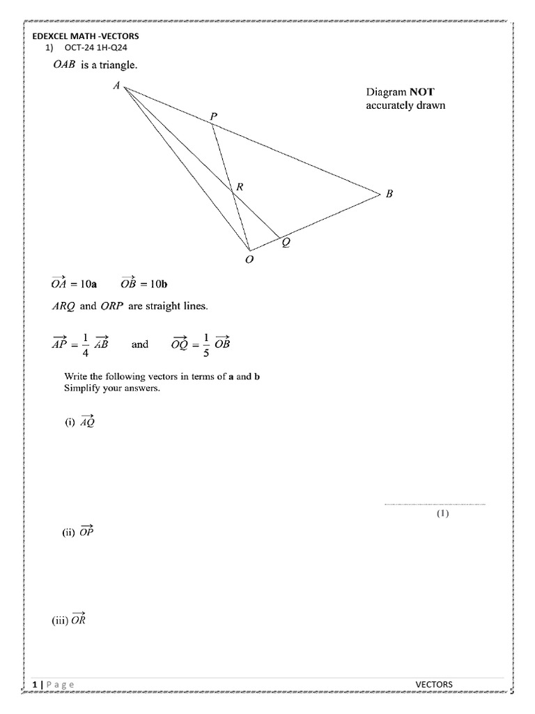 VECTORS - Ws 1 | PDF