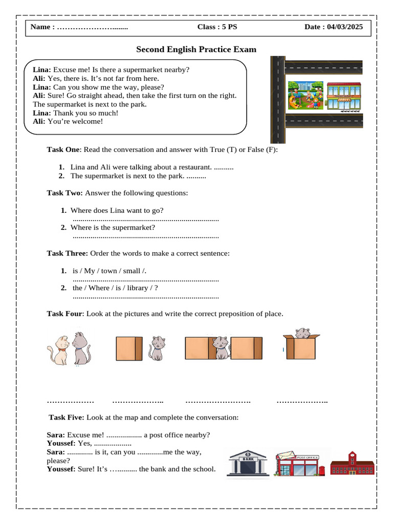 Second English Exam 2025 2ms | PDF