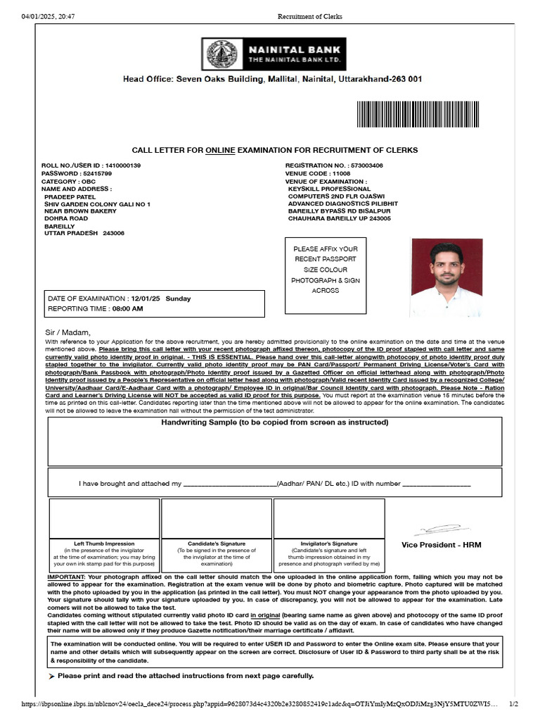 Recruitment of Clerks | PDF | Identity Document | Verification And Validation