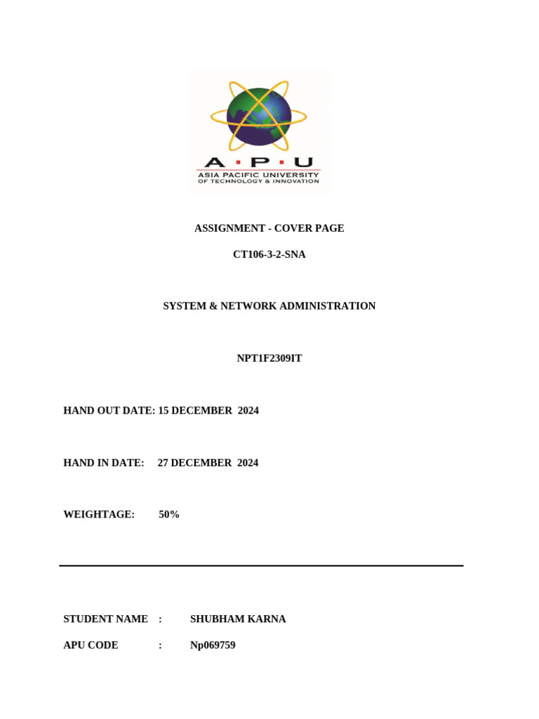 System And Network Administration Assignment Pdf Transport Layer Security Domain Name System