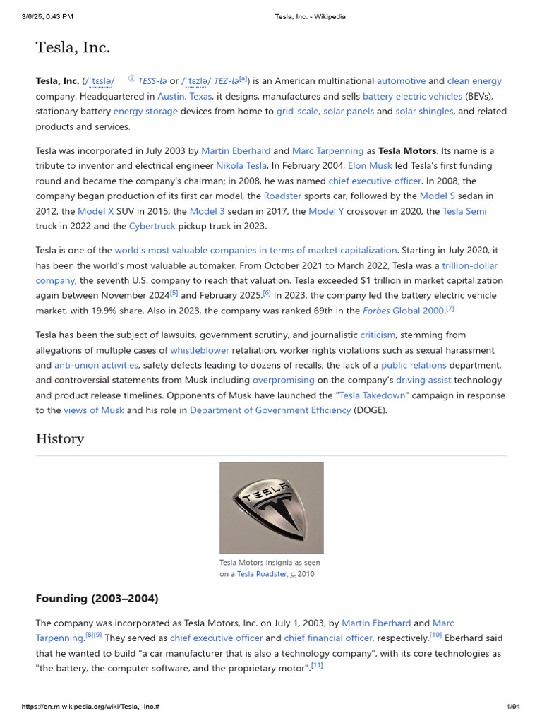 Tesla | PDF | Electric Motor | Tesla Model S