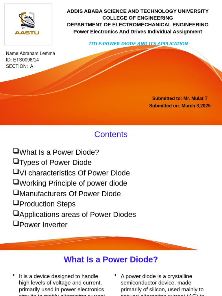 Power Diodes | PDF | Diode | P–N Junction