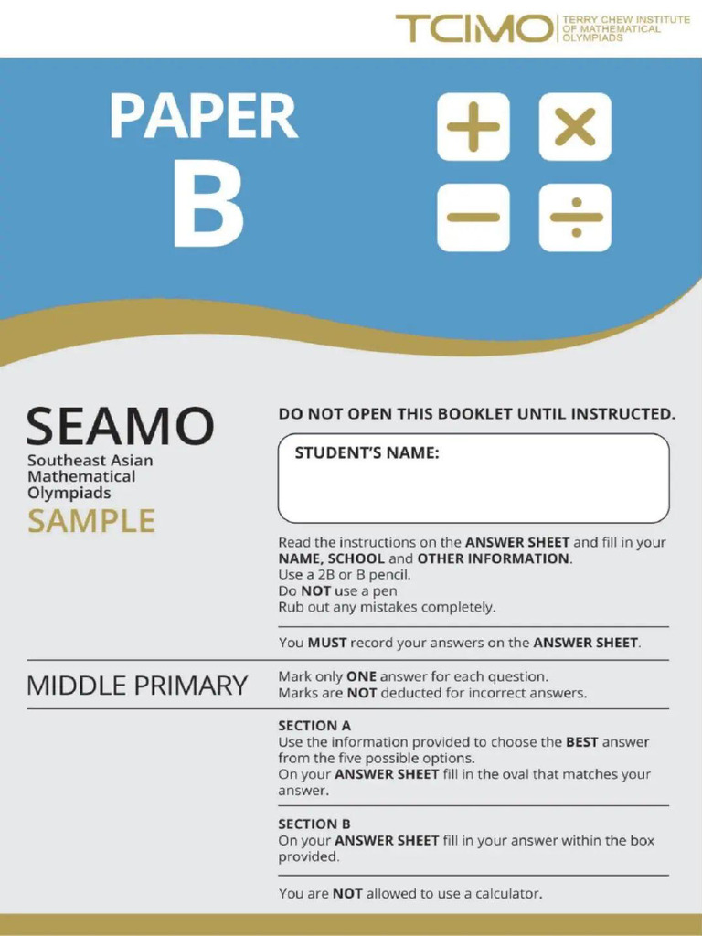 Seamo Paper-B (G3-4) | PDF